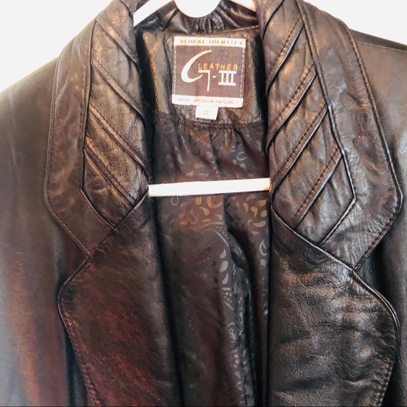 Global Identity G-III | Jackets & Coats | Vintage Giii 0 Leather Trench ...